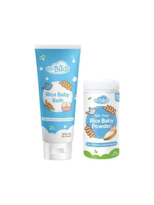 Tiny Buds Rice Baby Bath Bottle (200ml) and Rice Baby Powder (50g ...